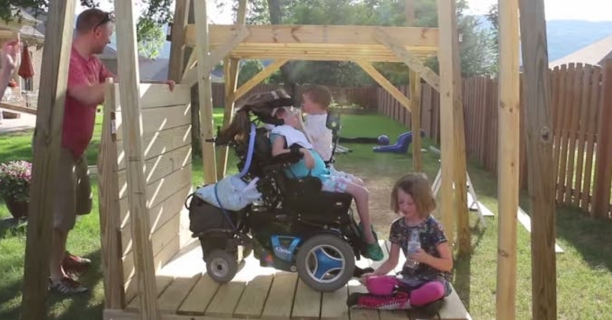 He built a magical swing for his disabled daughter