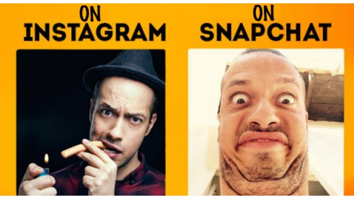 Differences between the photos posted on Instagram and Snapchat!