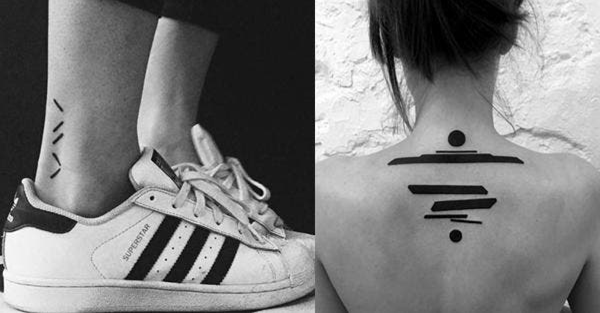 19 minimalist Blackwork tattoos that were made with a computer! Which ...