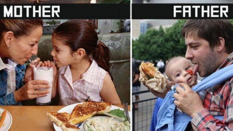 10 differences between mothers and fathers displayed in pictures! Which ...