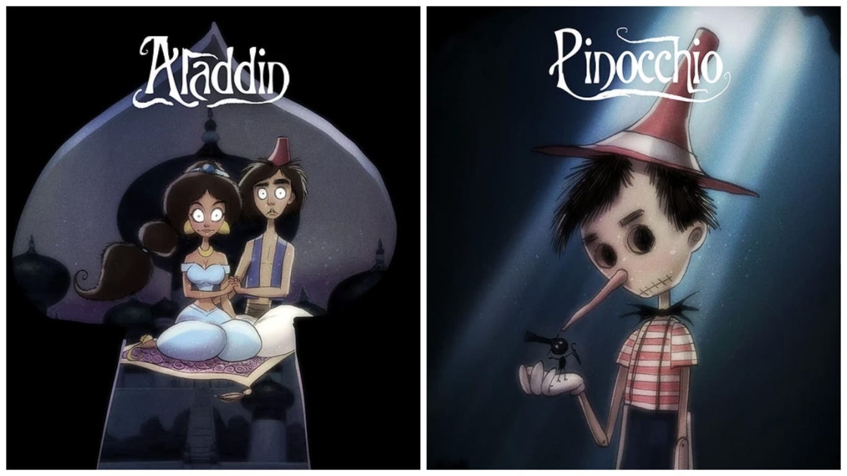 10 Disney characters done Tim Burton-style. Which ones are the best?