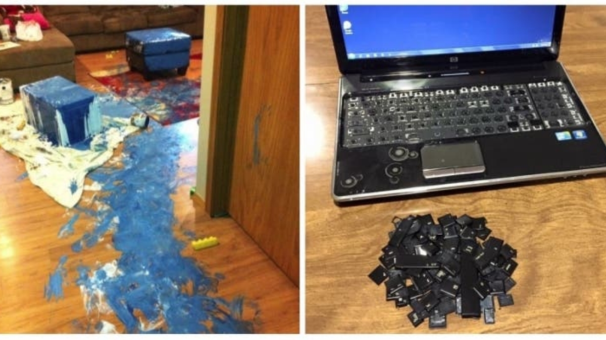 27 funny photos that'll convince you to never leave your kids unsupervised